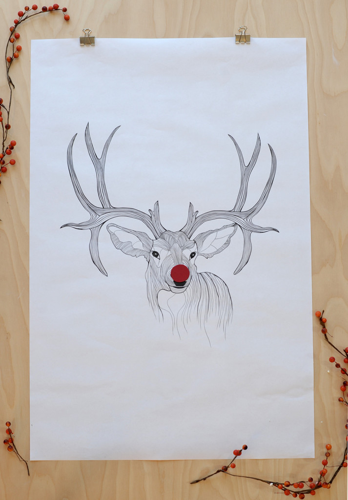 Big reindeer free printable