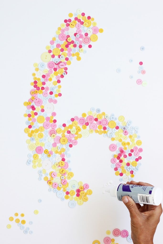 DIY Colorful Birthday Button Decor - Alice and Lois