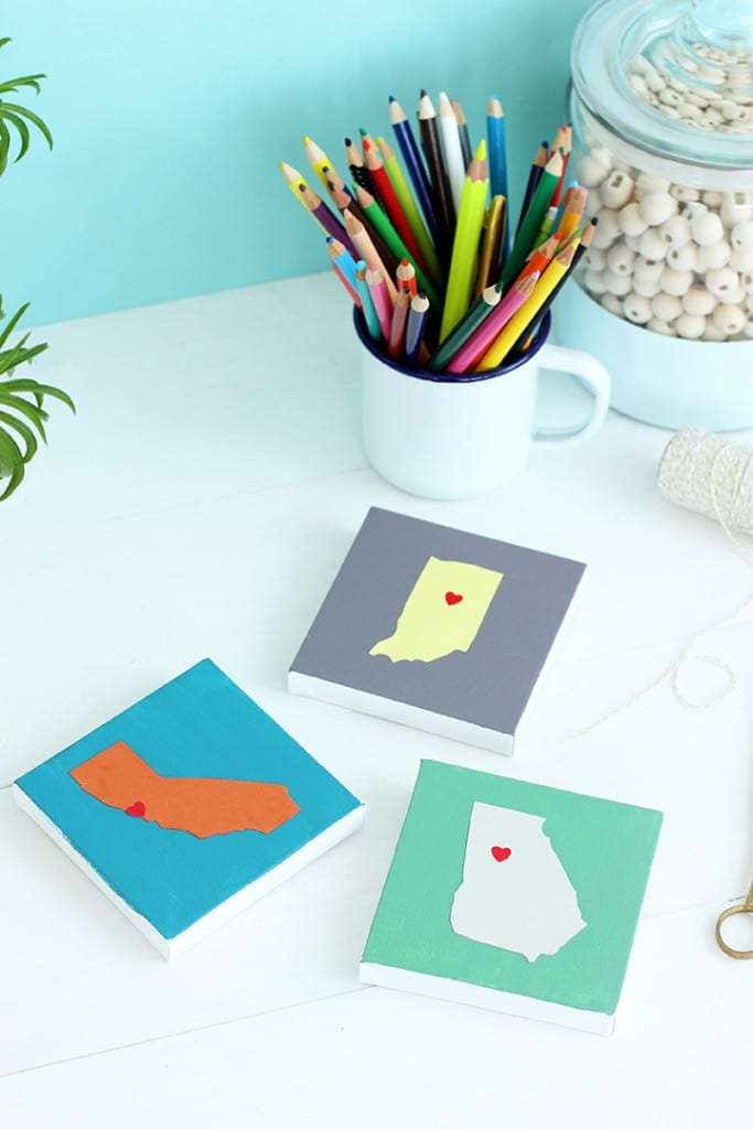 DIY State Art - Alice and Lois