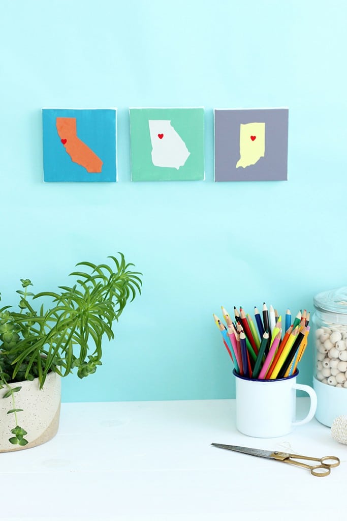 DIY State Art - Alice and Lois