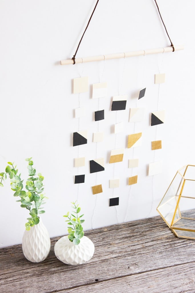 Simple Wood Square Wall Hanging - Alice and Lois