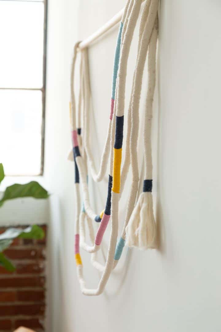 DIY Wrapped Rope Wall Hanging - Alice and Lois